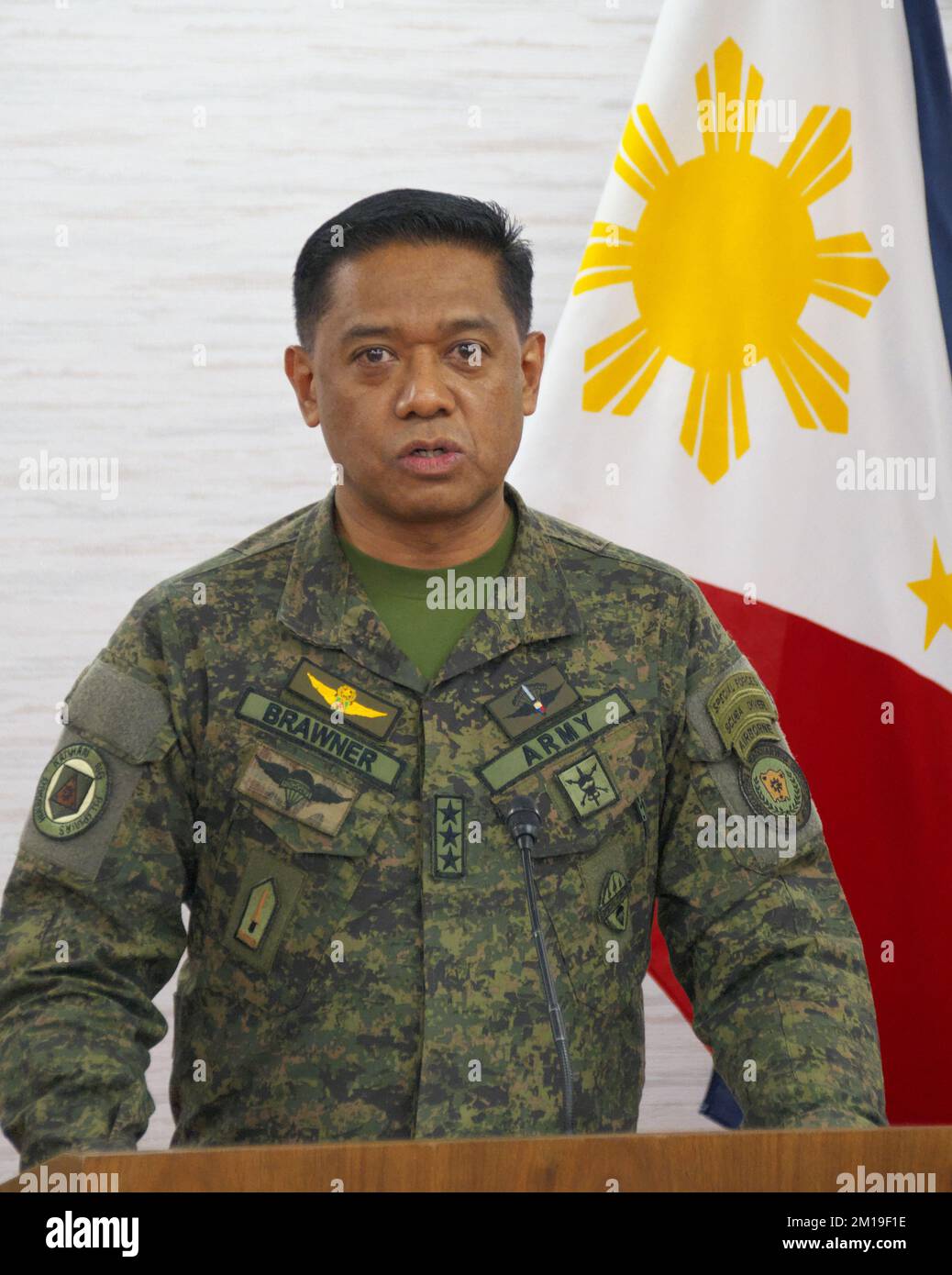 Tokyo, Japan. 11th Dec, 2022. Philippine Army, Commander, Lit Gen Romeo S. Brawner Jr speaks ...