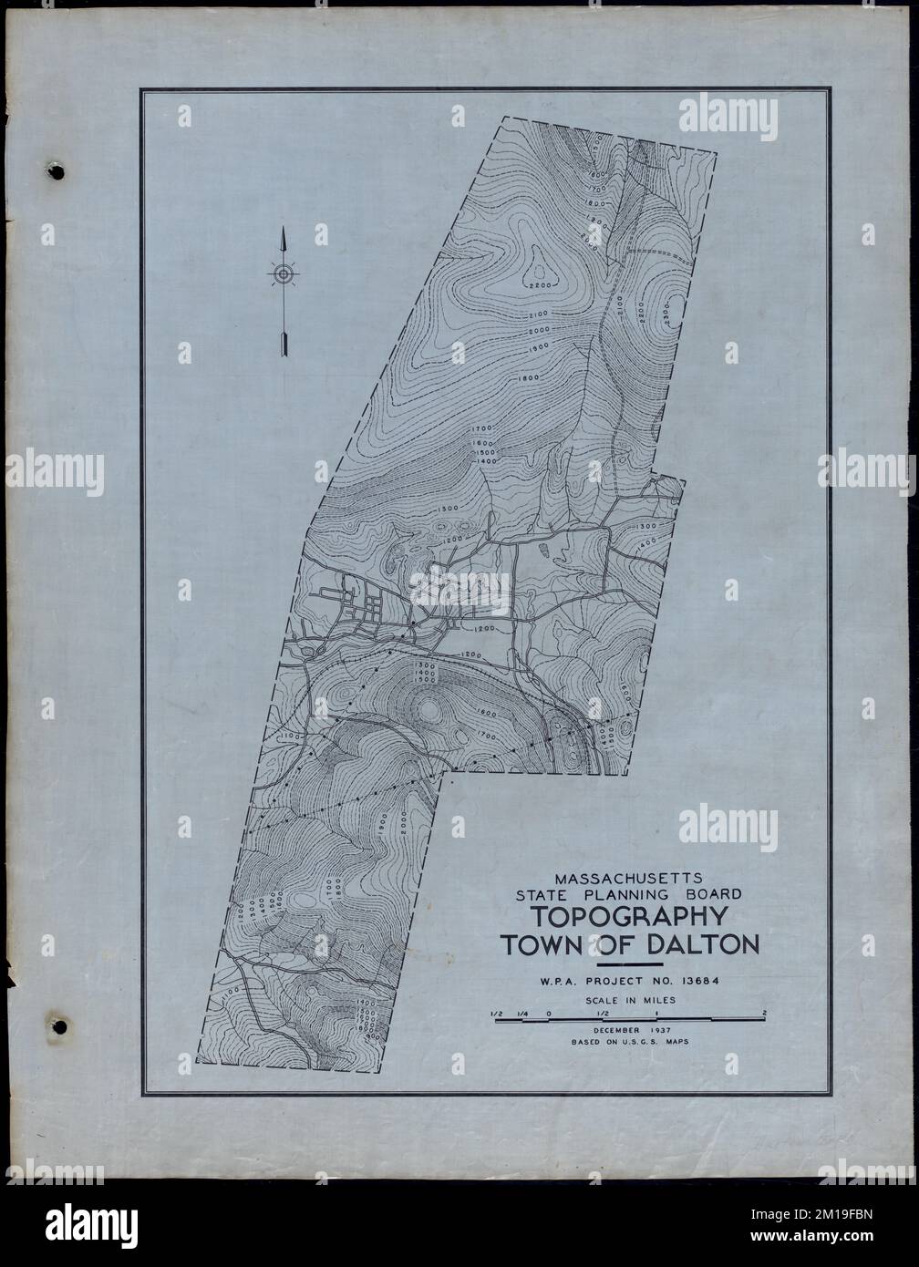 Topography Town of Dalton , Roads, Cities and towns, Land use mapping ...