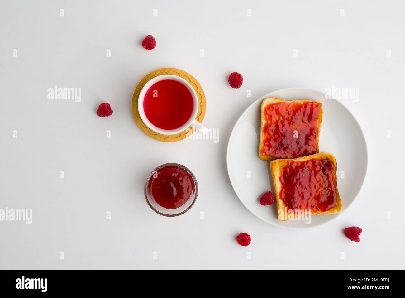 Cup of red tea and toasted bread Stock Photo - Alamy