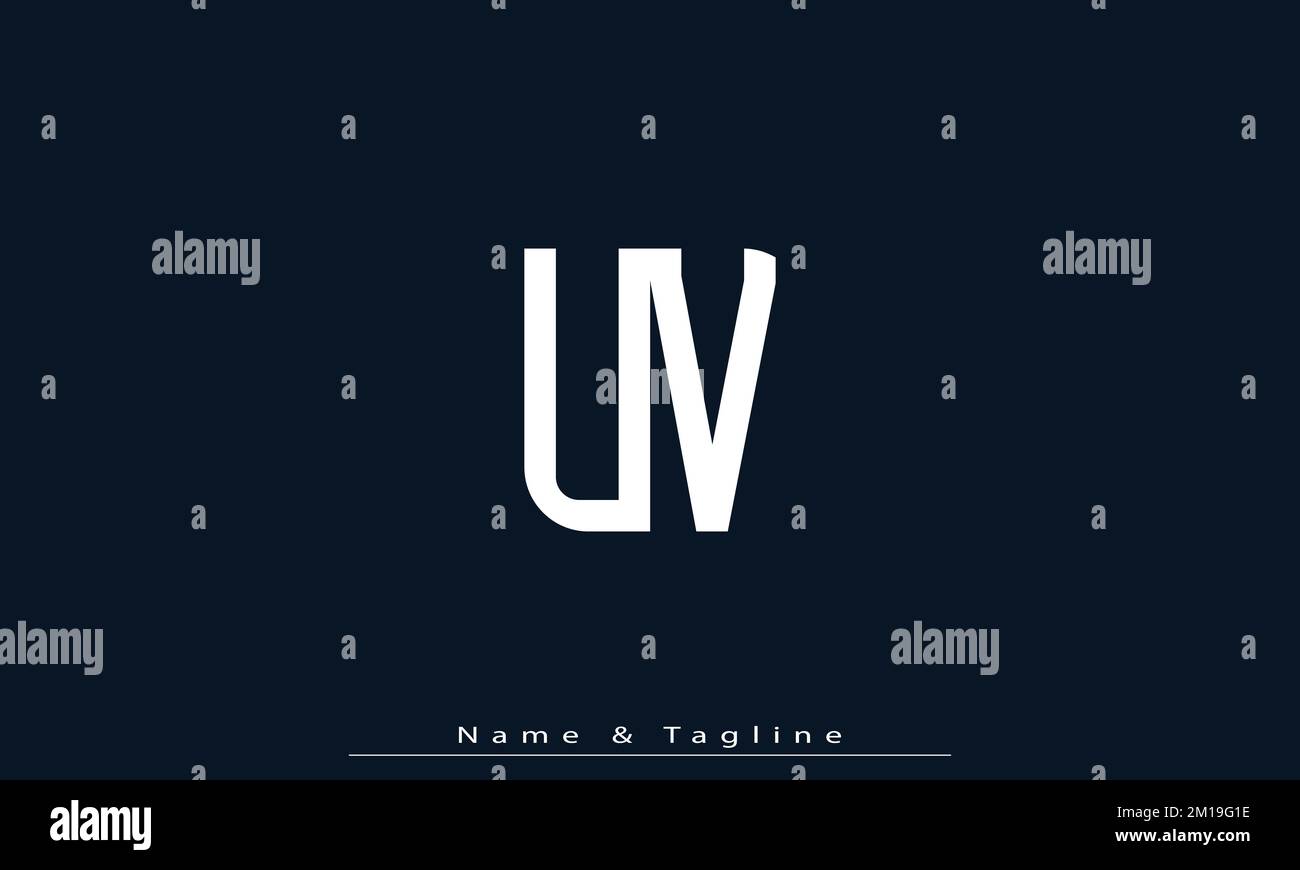 Alphabet letters Initials Monogram logo UV , VU Stock Vector Image ...