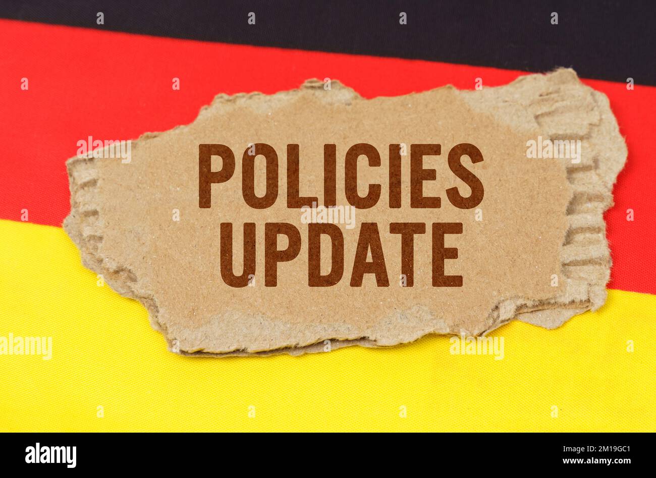 Business and finance concept. Against the background of the German flag ...