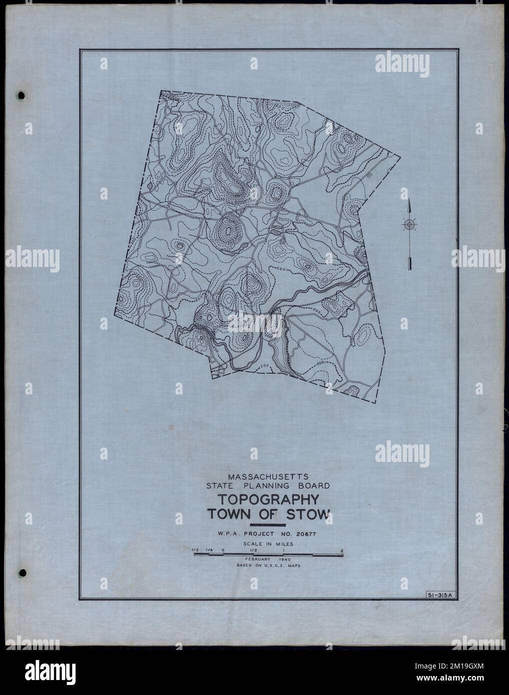 Topography Town of Stow , Roads, Cities and towns, Land use mapping ...