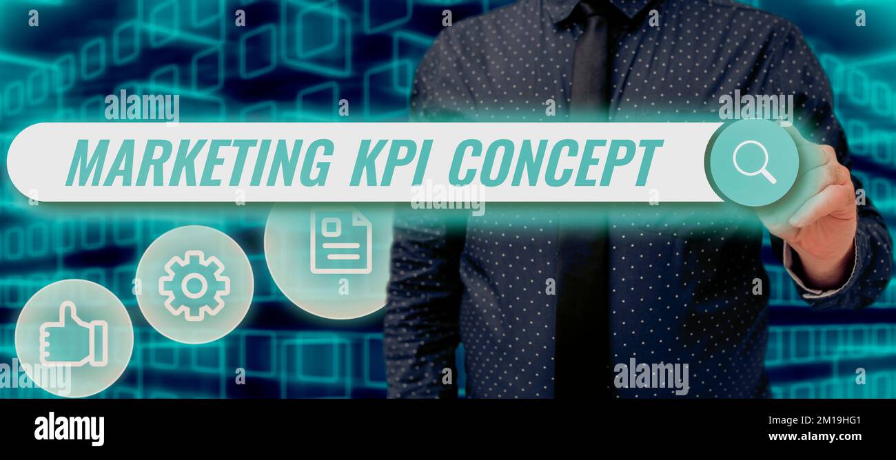 Text showing inspiration Marketing Kpi Concept. Business overview ...