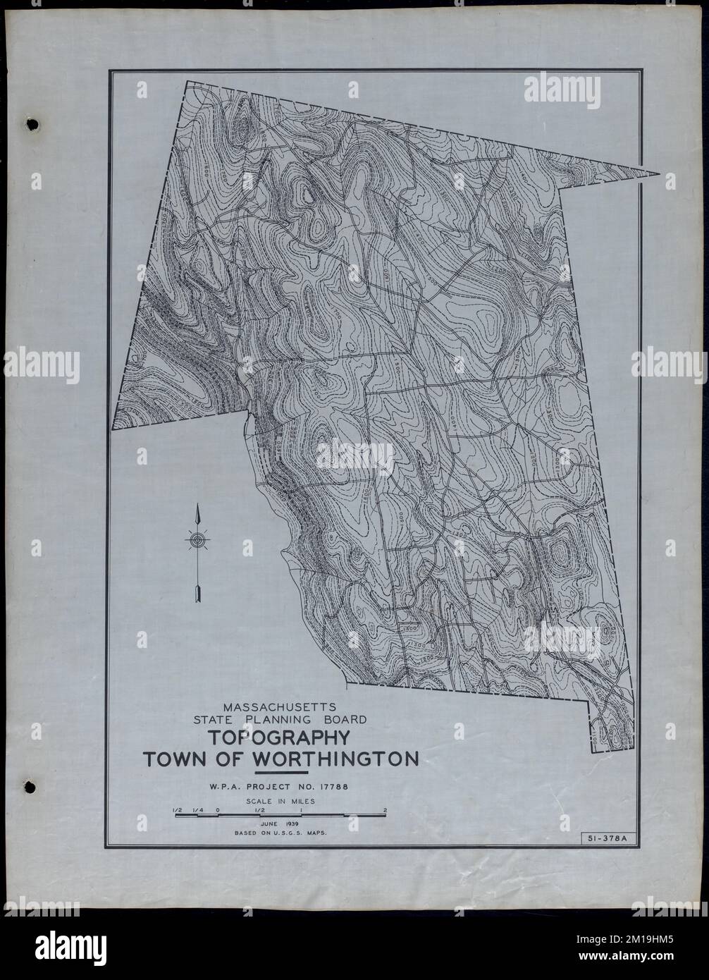 Topography Town of Worthington , Roads, Cities and towns, Land use ...
