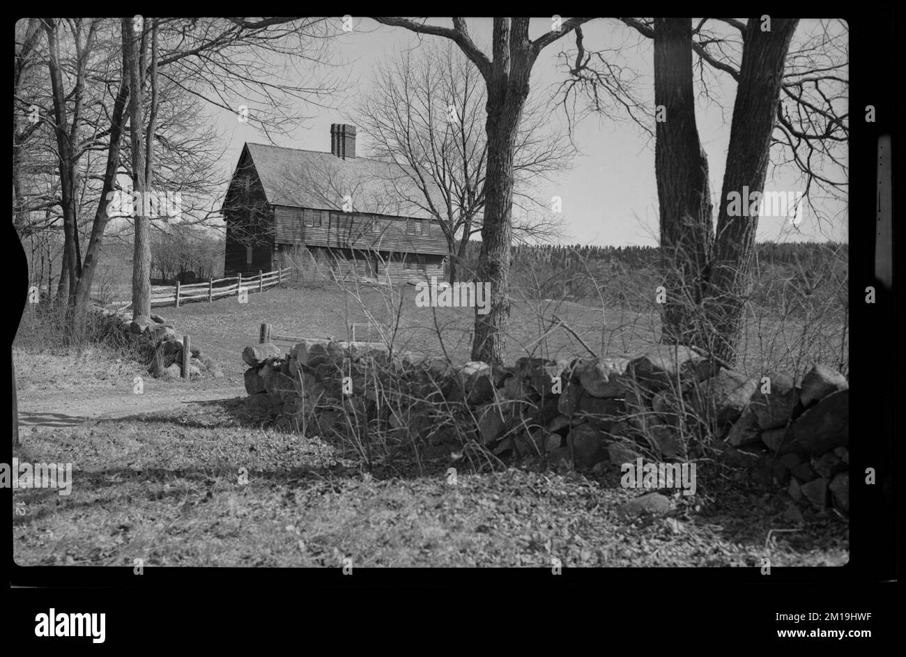 Topsfield, Parson Capen House , Dwellings, Stone walls, Trees. Samuel ...