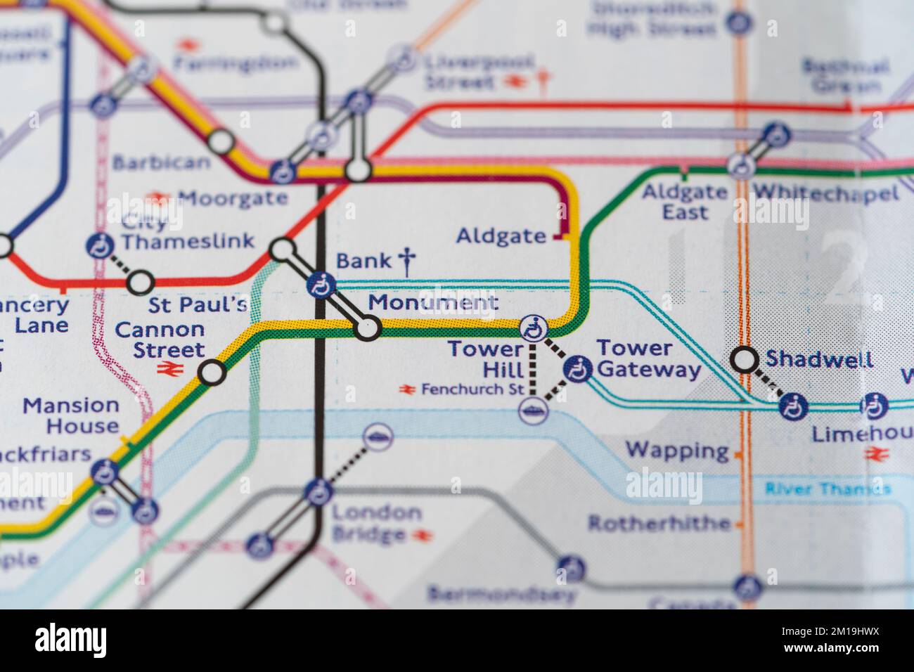 Macro Closeup With A Shallow Depth Of Field Of A London Underground