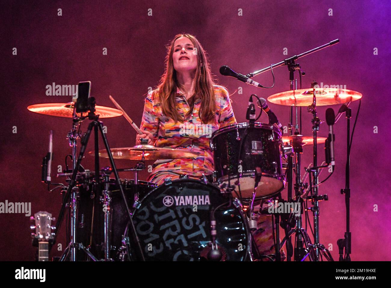 Anna Prior (drums), from Metronomy Stock Photo - Alamy