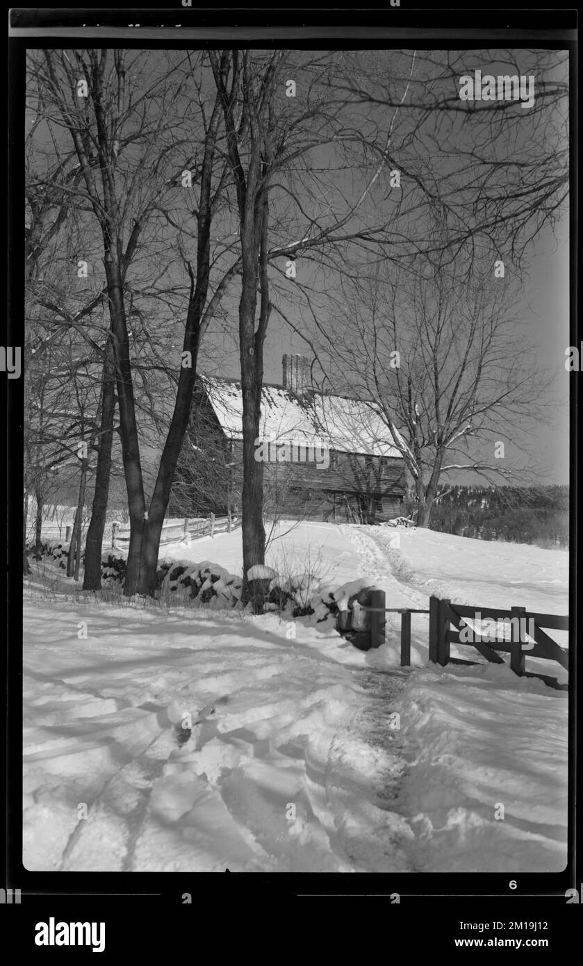 Topsfield, Parson Capen House , Dwellings, Stone walls, Trees. Samuel ...