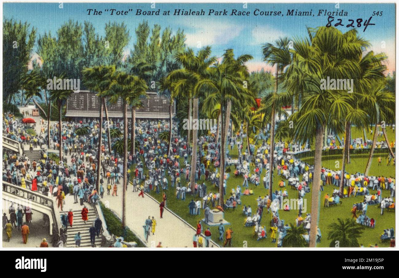 The 'Tote' board at Hialeah Park race course, Miami, Florida , Sports ...