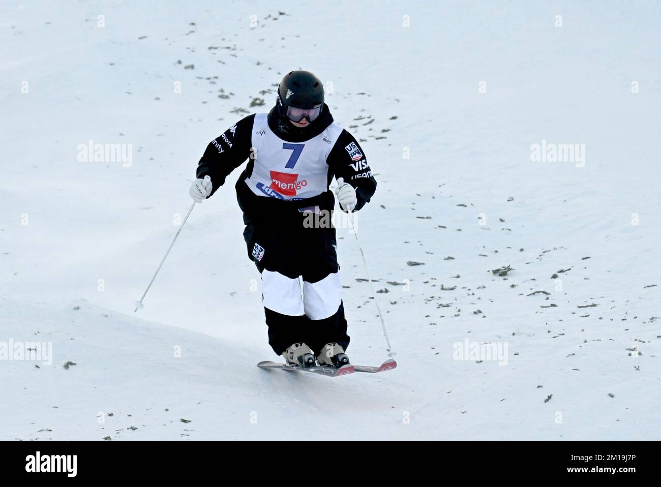 Winner Elizabeth Lemley (USA) during the dual moguls final at FIS ...