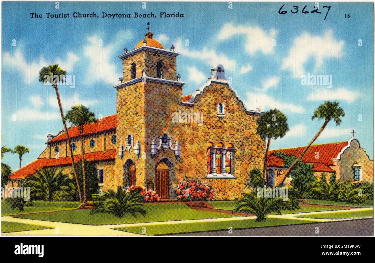 The Tourist Church, Daytona Beach, Florida , Churches, Tichnor Brothers ...