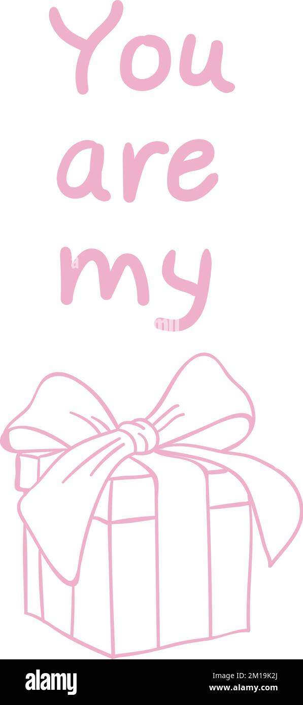 Letter pink gift box Stock Vector Images - Alamy