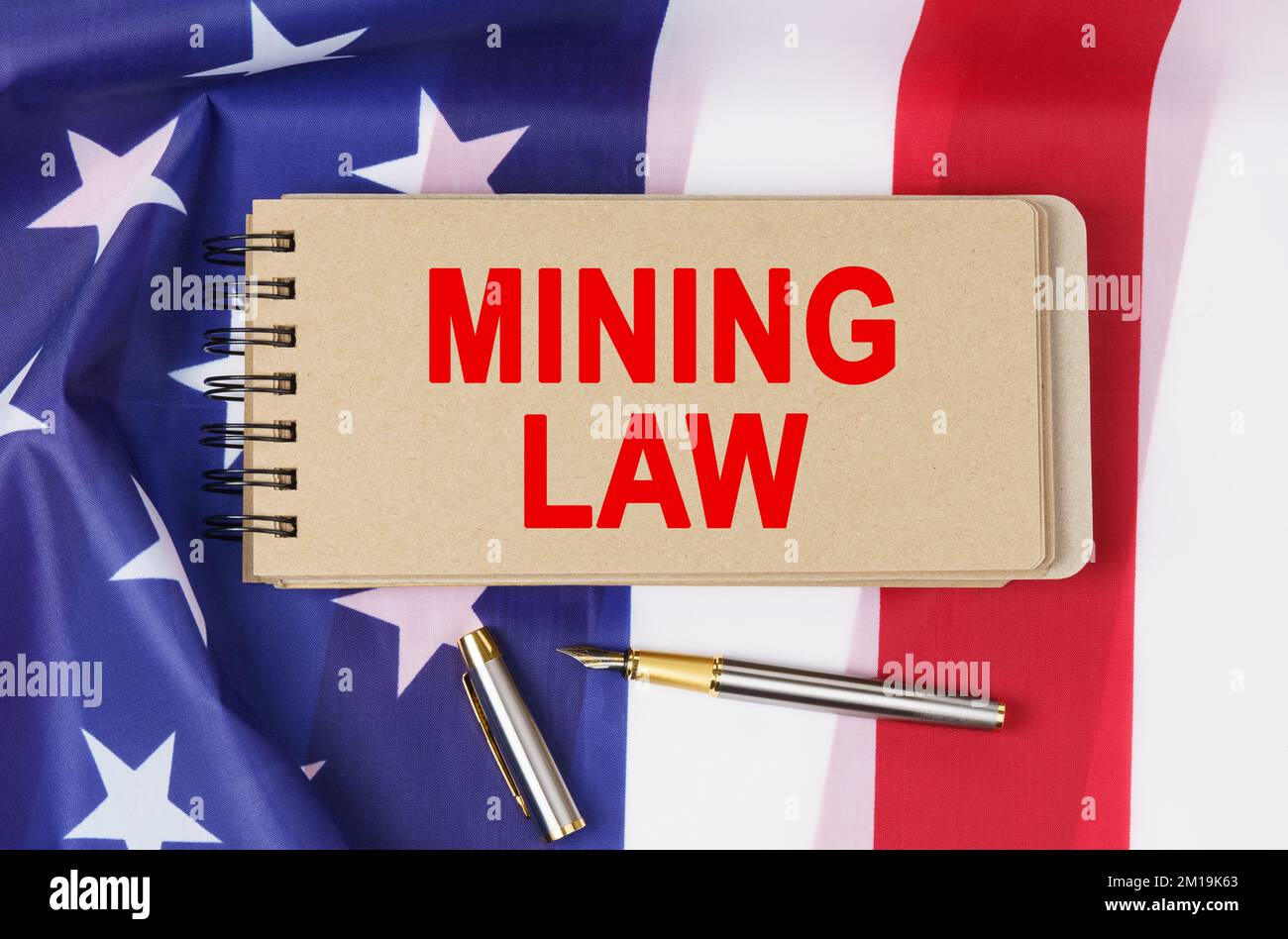 Law and order concept. Against the background of the flag of the United ...