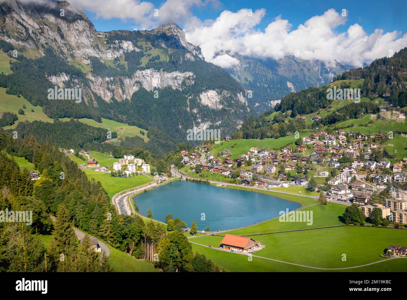 Idyllic landscape of Engelberg village, Obwalden, Swiss Alps ...