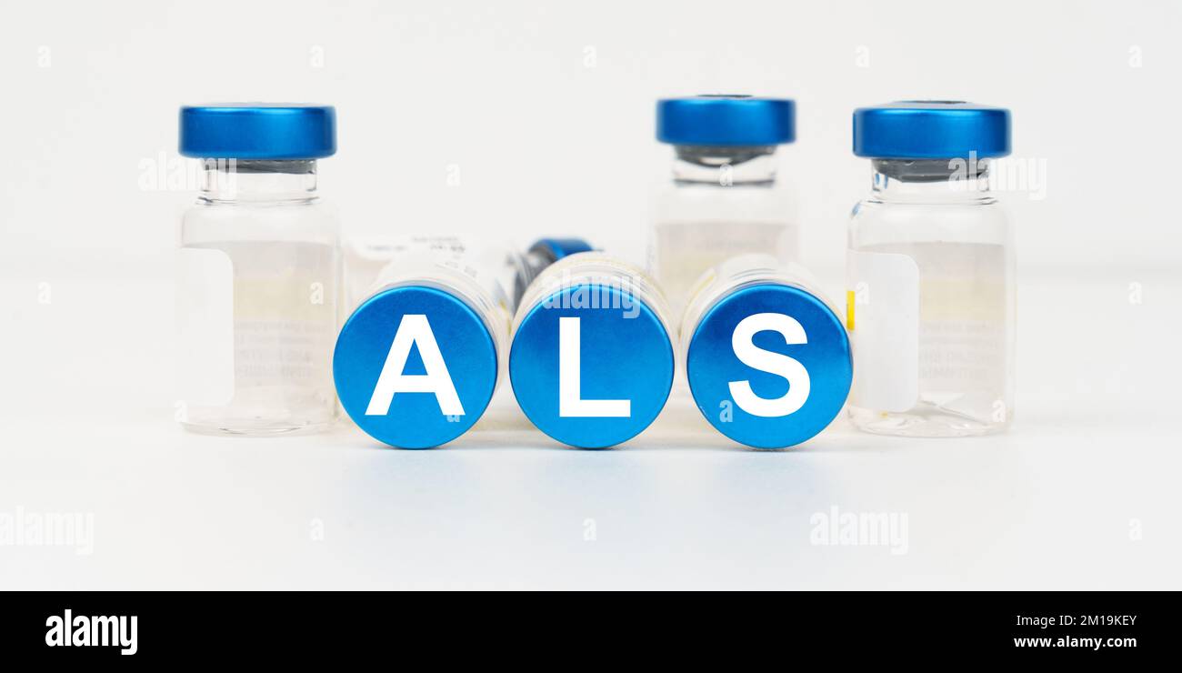 Medicine and health concept. On the blue roofs of the injections it ...