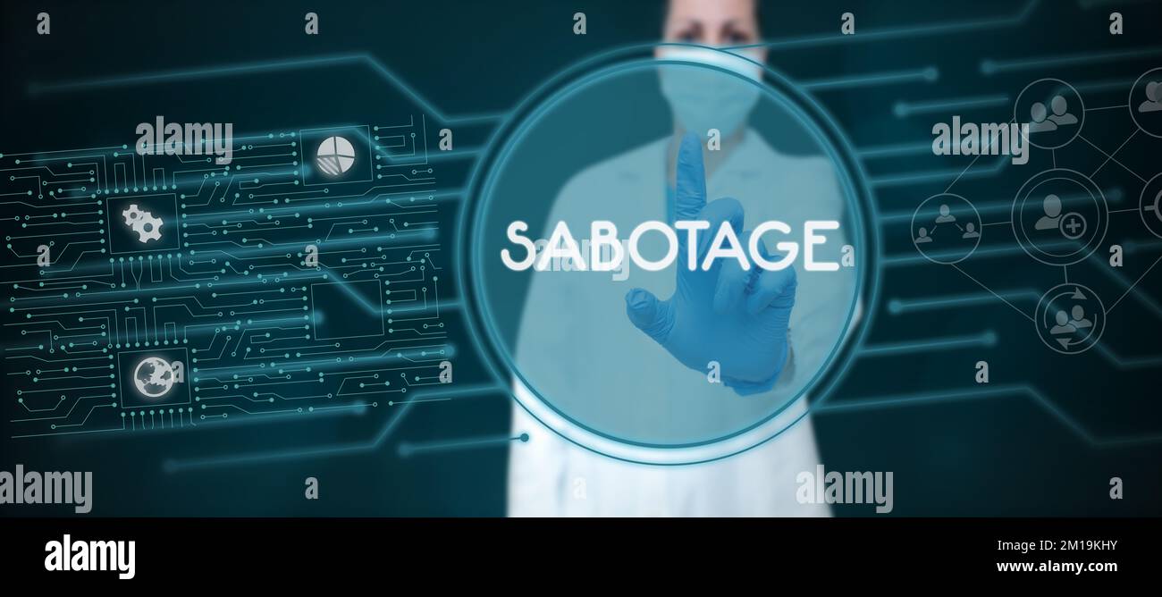 Conceptual display Sabotage. Word Written on destruction of an employer ... Conceptual display Sabotage. Word Written on destruction of an employer ...