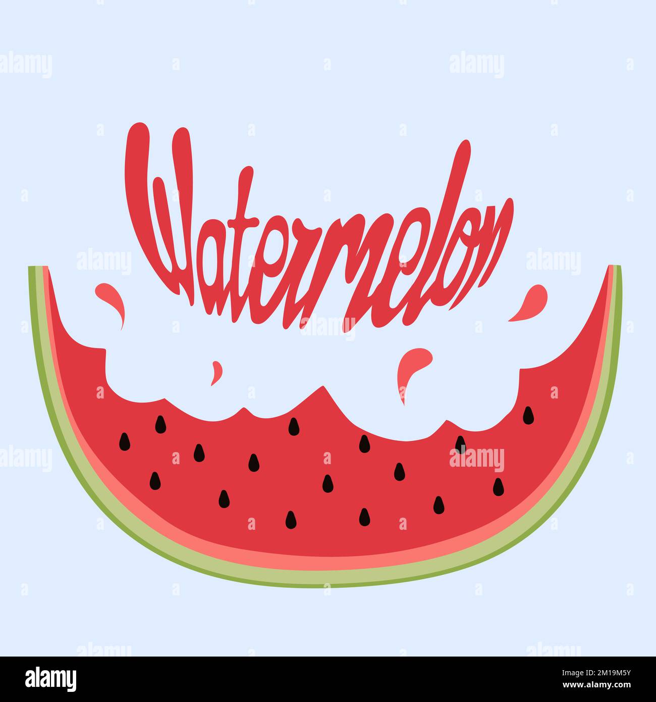 Hand-drawn watermelon slice vector illustration Stock Vector Image ...