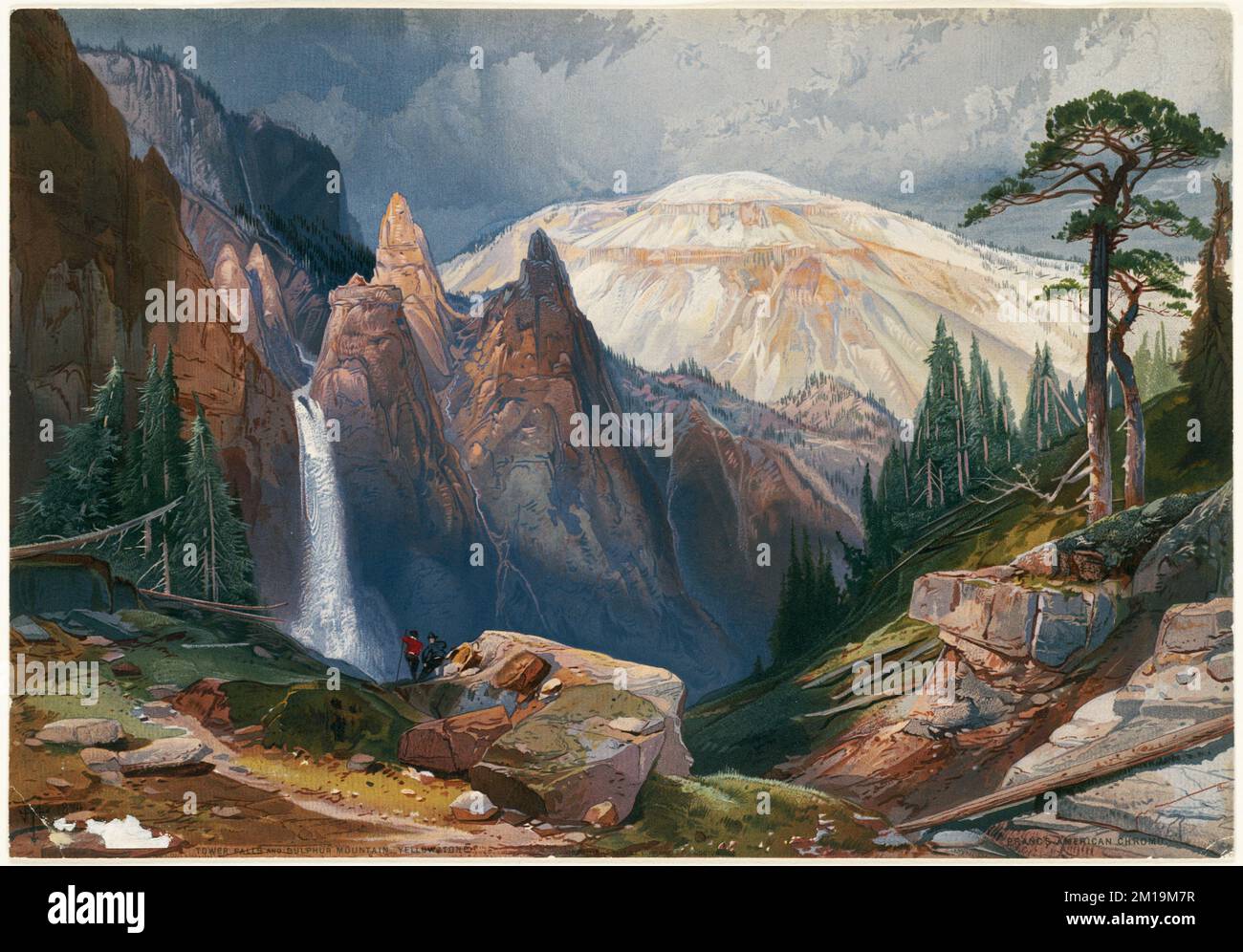 Tower Falls and Sulphur Mountain, Yellowstone , Waterfalls, Mountains ...