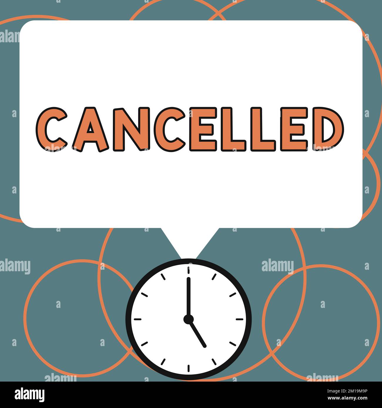 Writing displaying text Cancelled. Business concept decide or announce ...