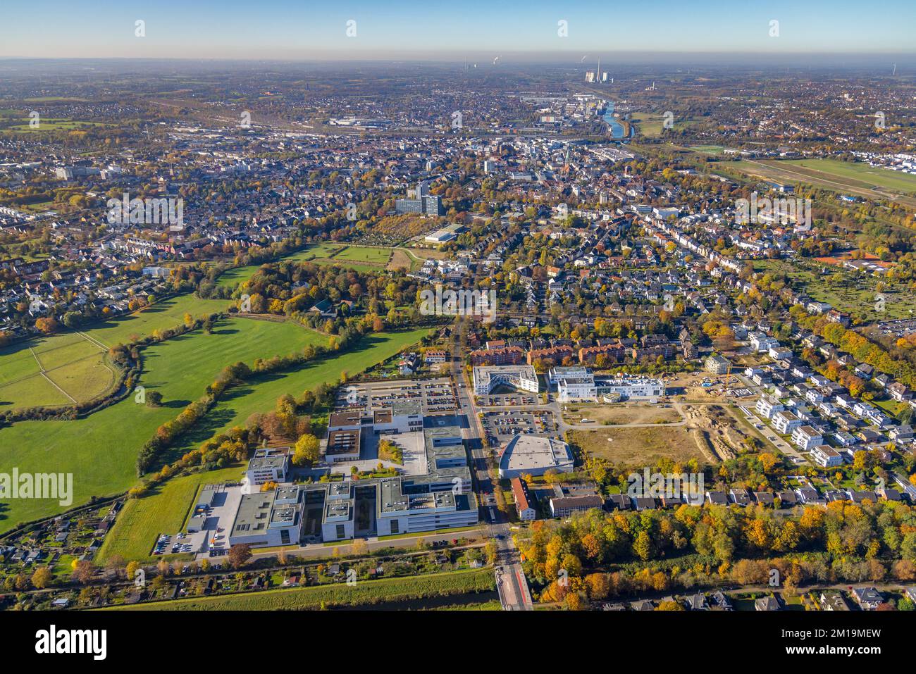 Aerial view, city view of Hamm with Hamm-Lippstadt University of ...