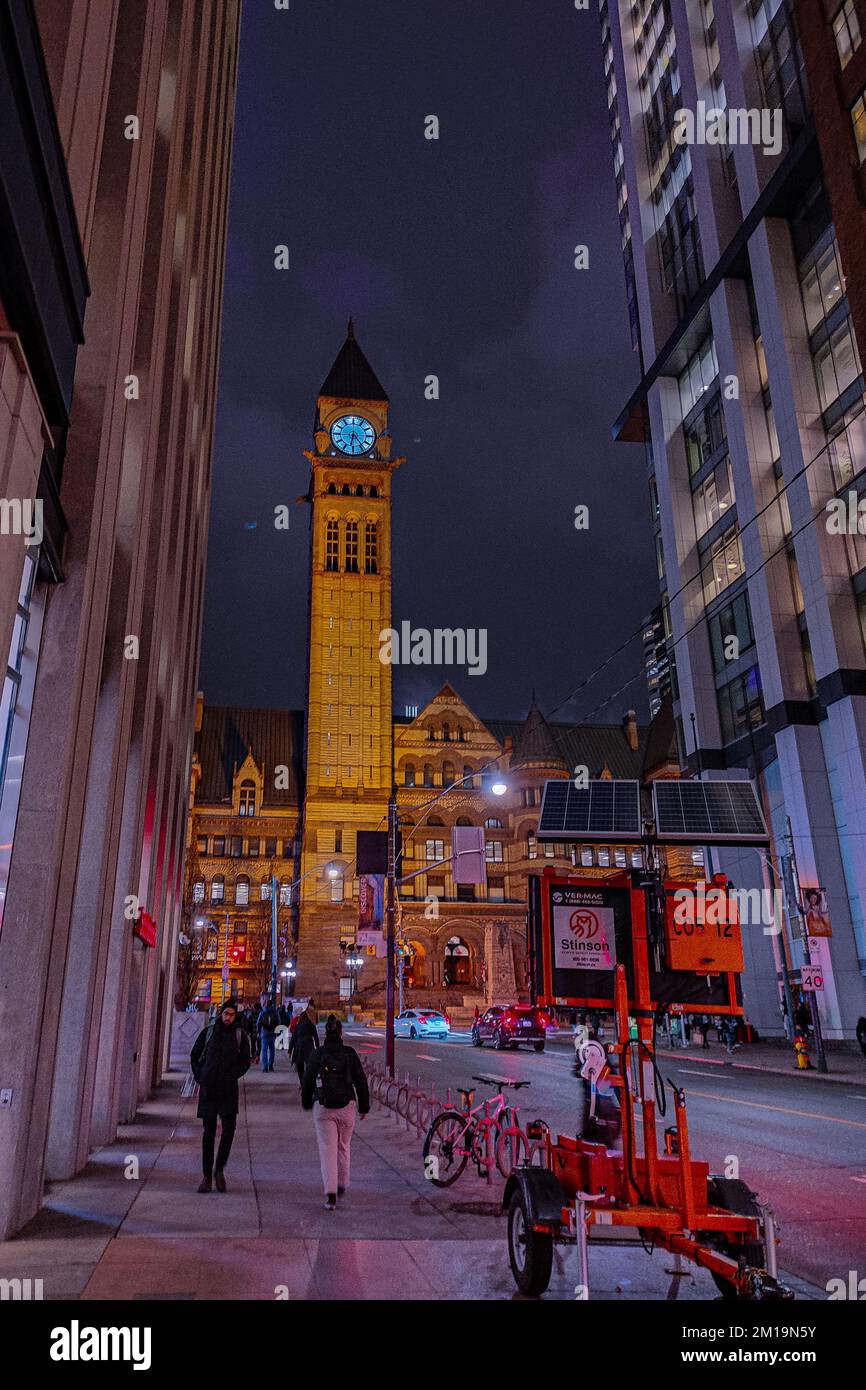 big famous clock at 89 queen st,w toronto on canada Stock Photo - Alamy