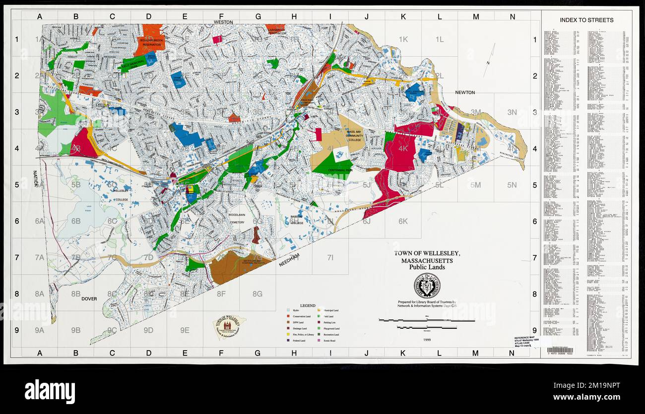 Town Of Wellesley Massachusetts Public Lands Wellesley Local Historical Map Collection