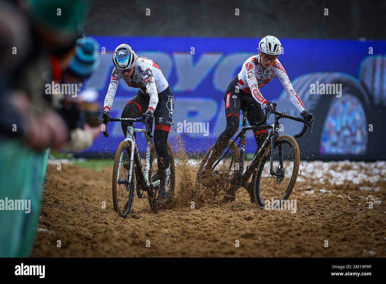 Dutch Puck Pieterse and Dutch Fem Van Empel pictured in action during ...