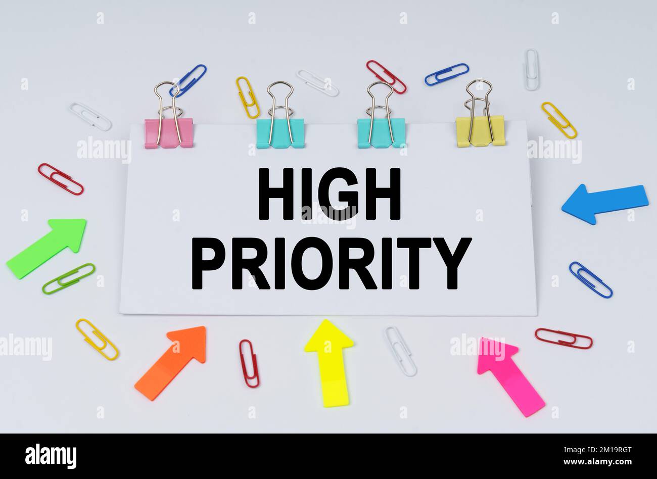 Business and finance concept. On the table there are paper clips and ...