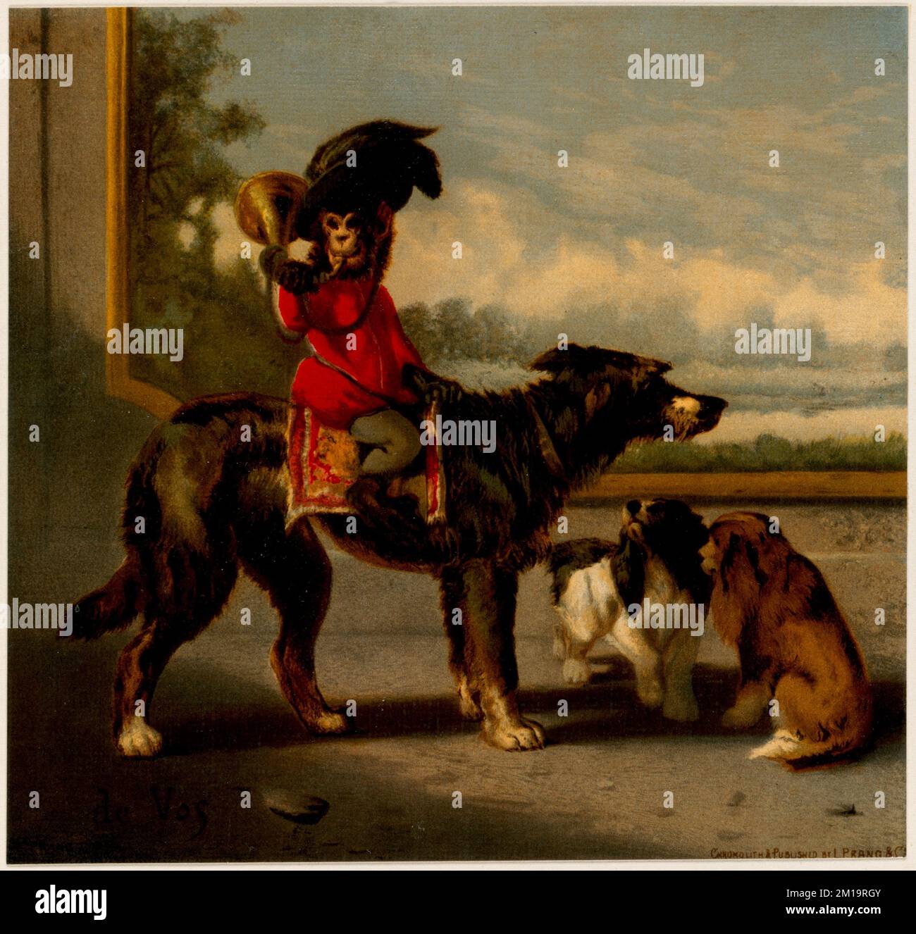 Travelling comedians no. 2 , Monkeys, Dogs, Animals in human situations ...