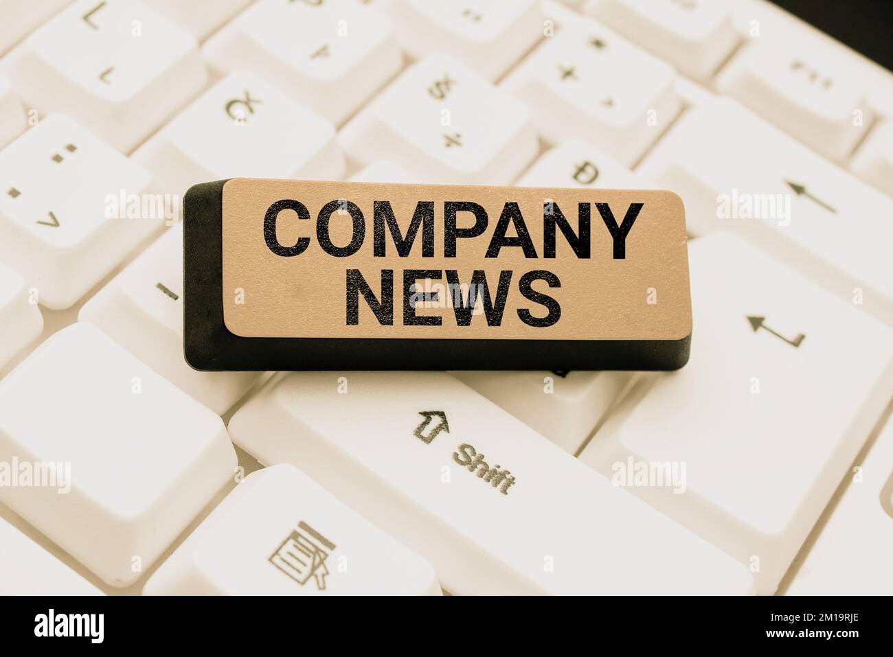 Sign displaying Company News. Internet Concept Latest Information and ...