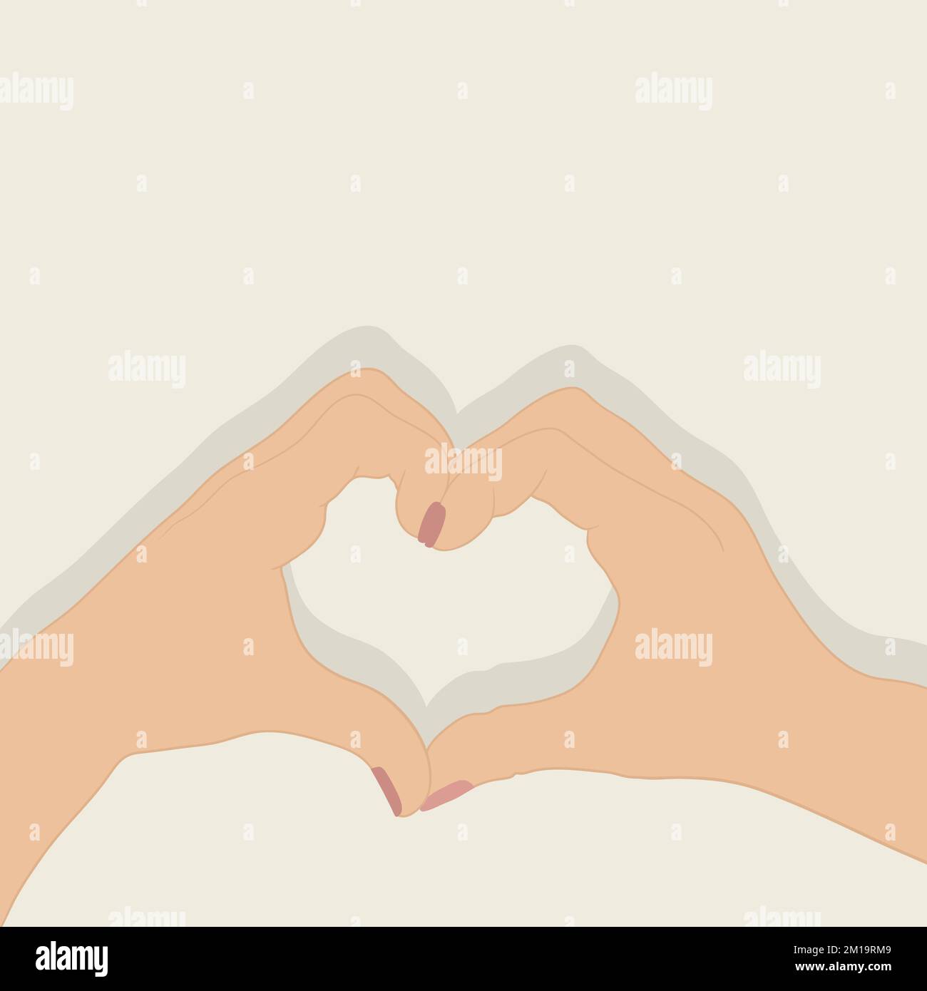 Hands making heart shape vector illustration Stock Vector Image & Art ...