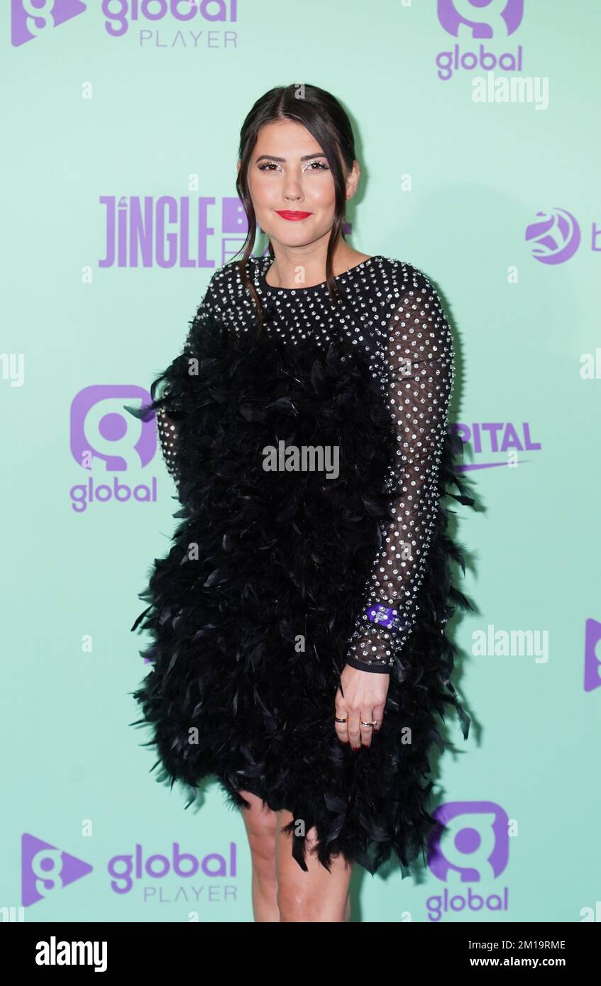 Aimee Vivian backstage during day two of Capital's Jingle Bell Ball ...