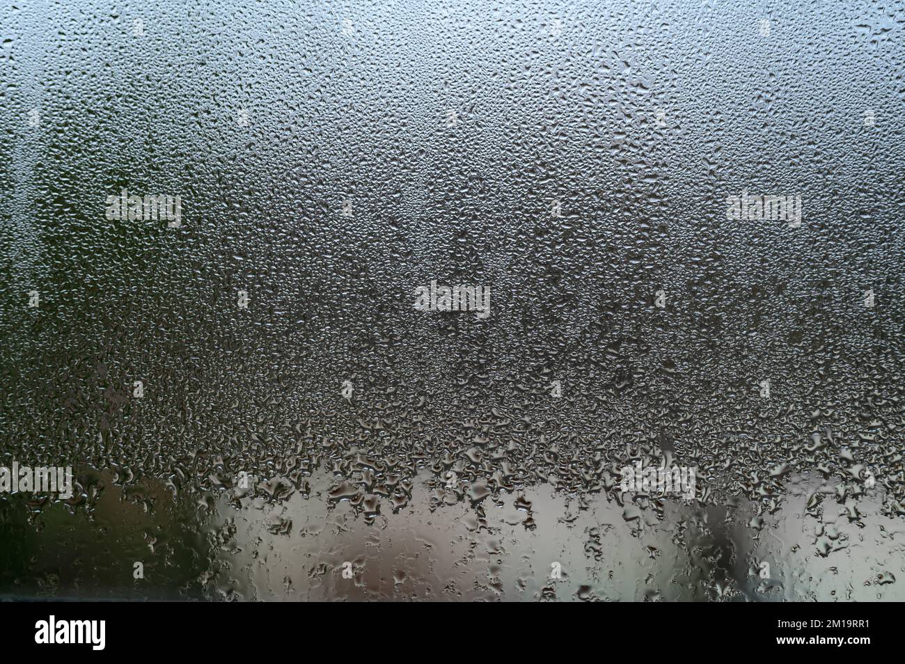 Morning condensation on the windows during the cooling period outside ...
