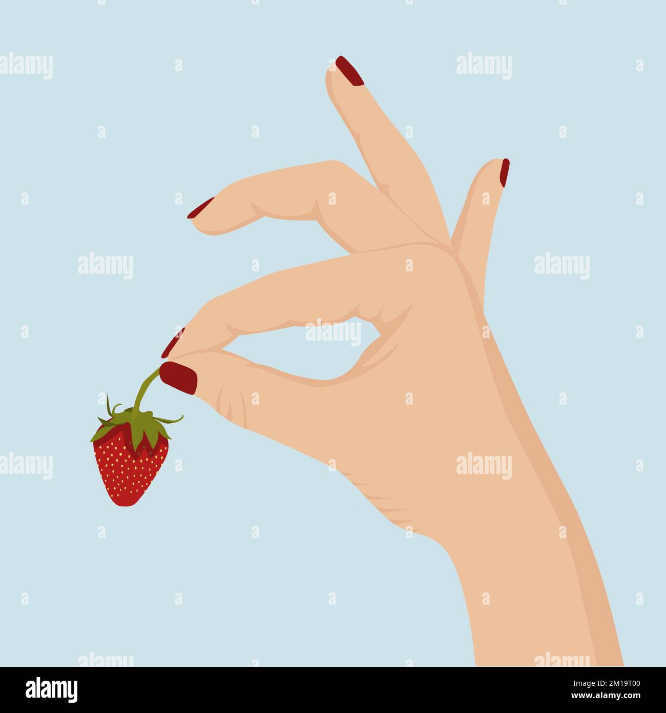 Beautiful female hand blue Stock Vector Images - Alamy