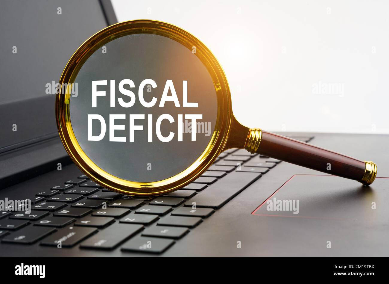 Business and finance concept. There is a laptop on the table with a ...