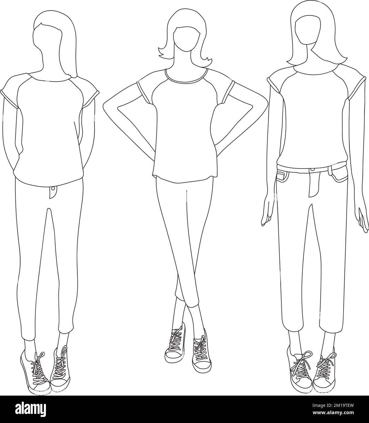 Mannequin Line Art Flat Illustration Stock Vector Image And Art Alamy