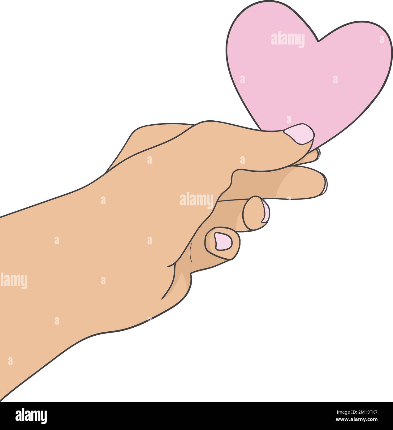 Pink gift in female Stock Vector Images - Alamy