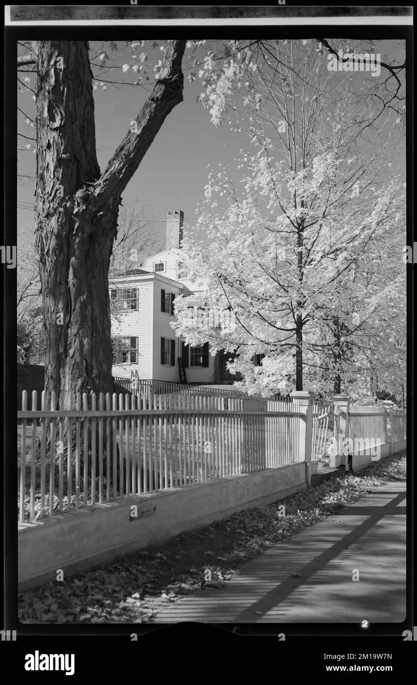 Trees behind a fence , Architecture, Fences, Trees. Samuel Chamberlain ...