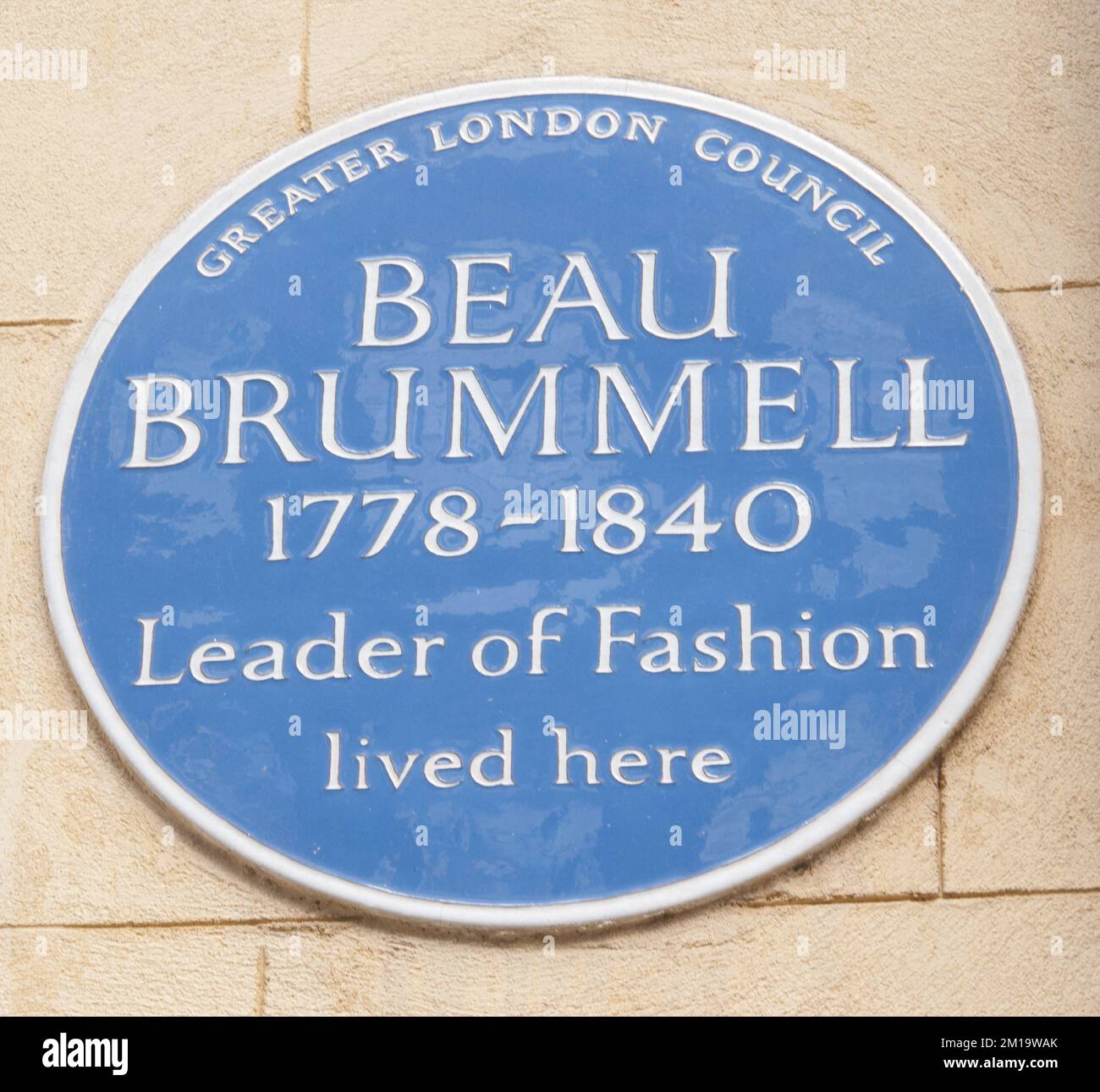 Sign showing residence of Beau Brummell, Leader of Fashion, Mayfair ...