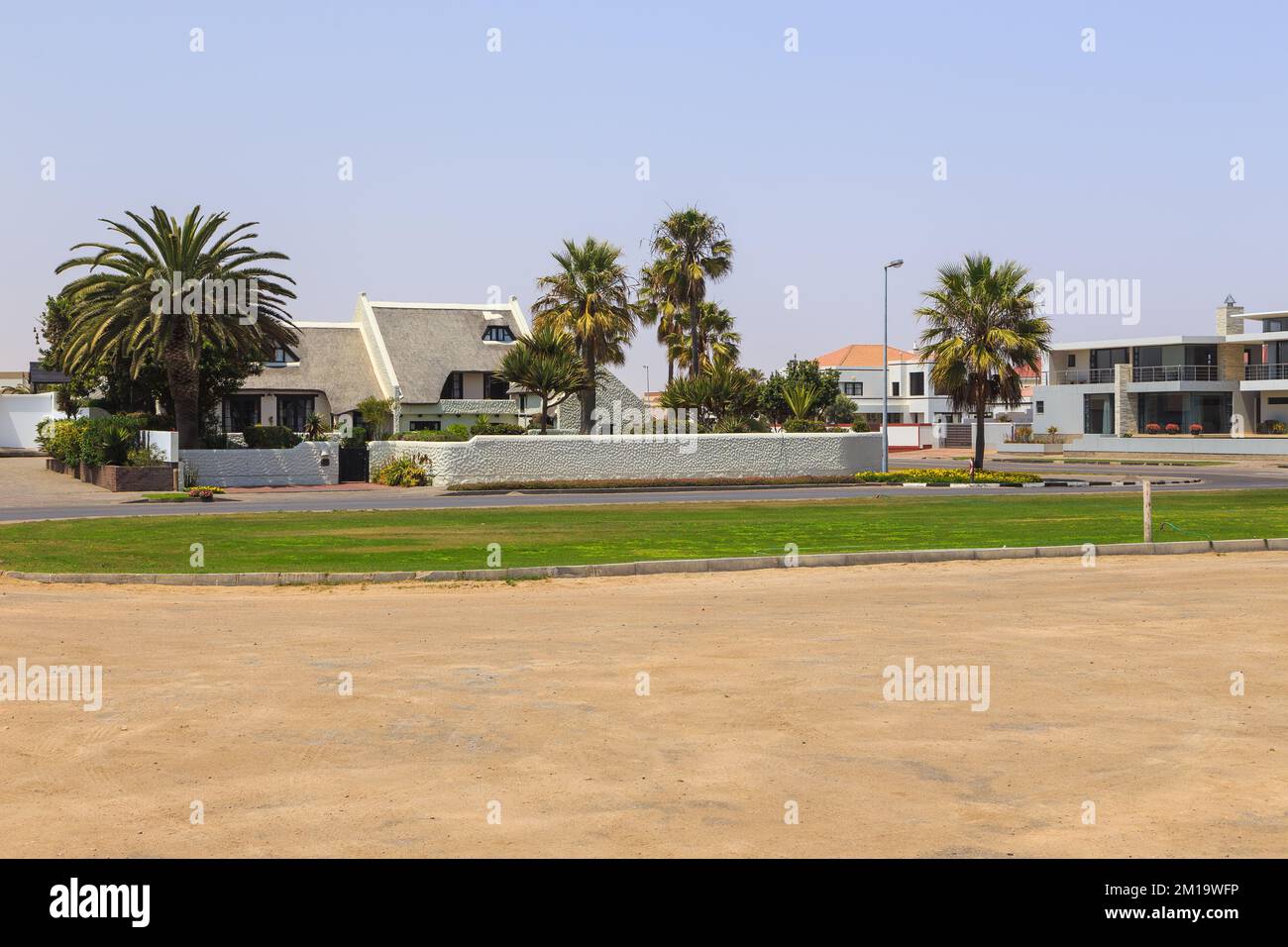Swakopmund, Namibia - 03 October 2018: Promenade in Swakopmund. Exotic ...