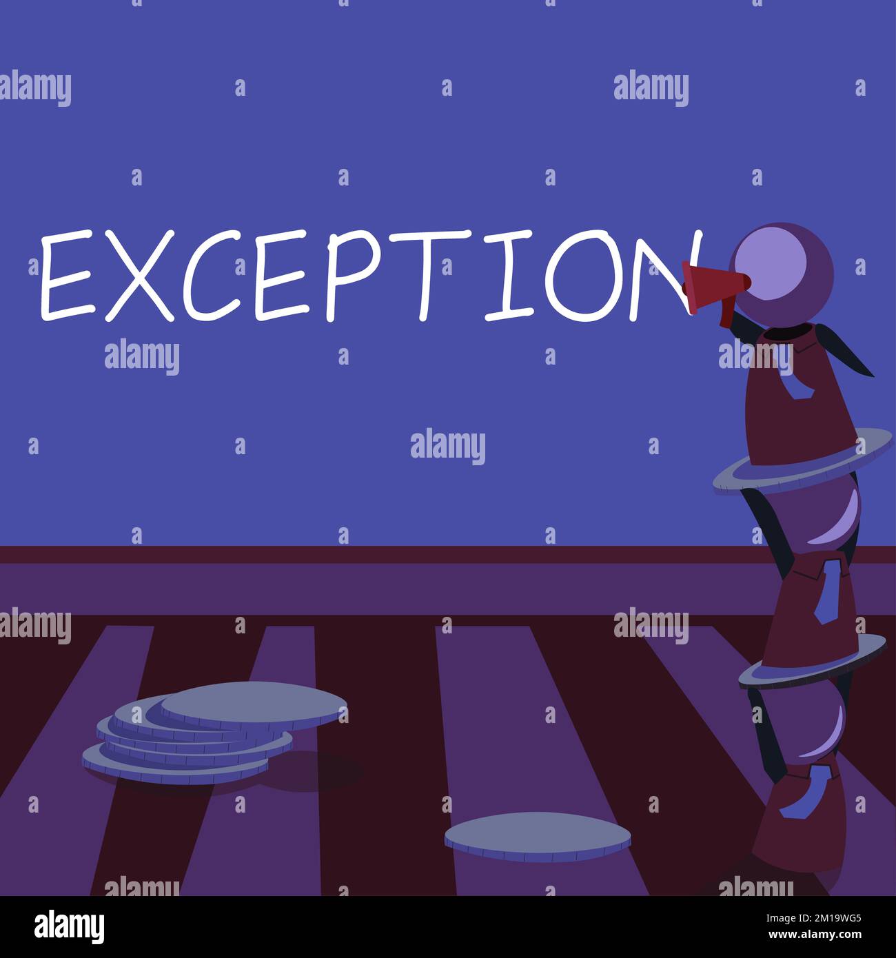 Handwriting text Exception. Word Written on person or thing that is ...