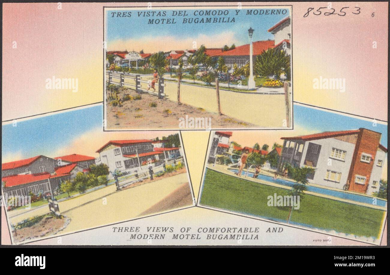 Tres vistas del comodo y moderno motel Bugambilia - Three views of ...