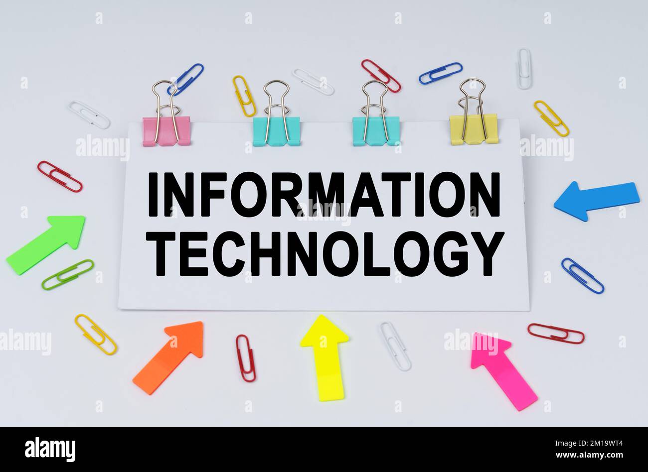 Business and finance concept. On the table there are paper clips and ...