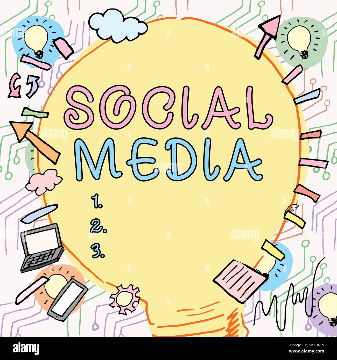 Text caption presenting Social Media. Business approach Online ...