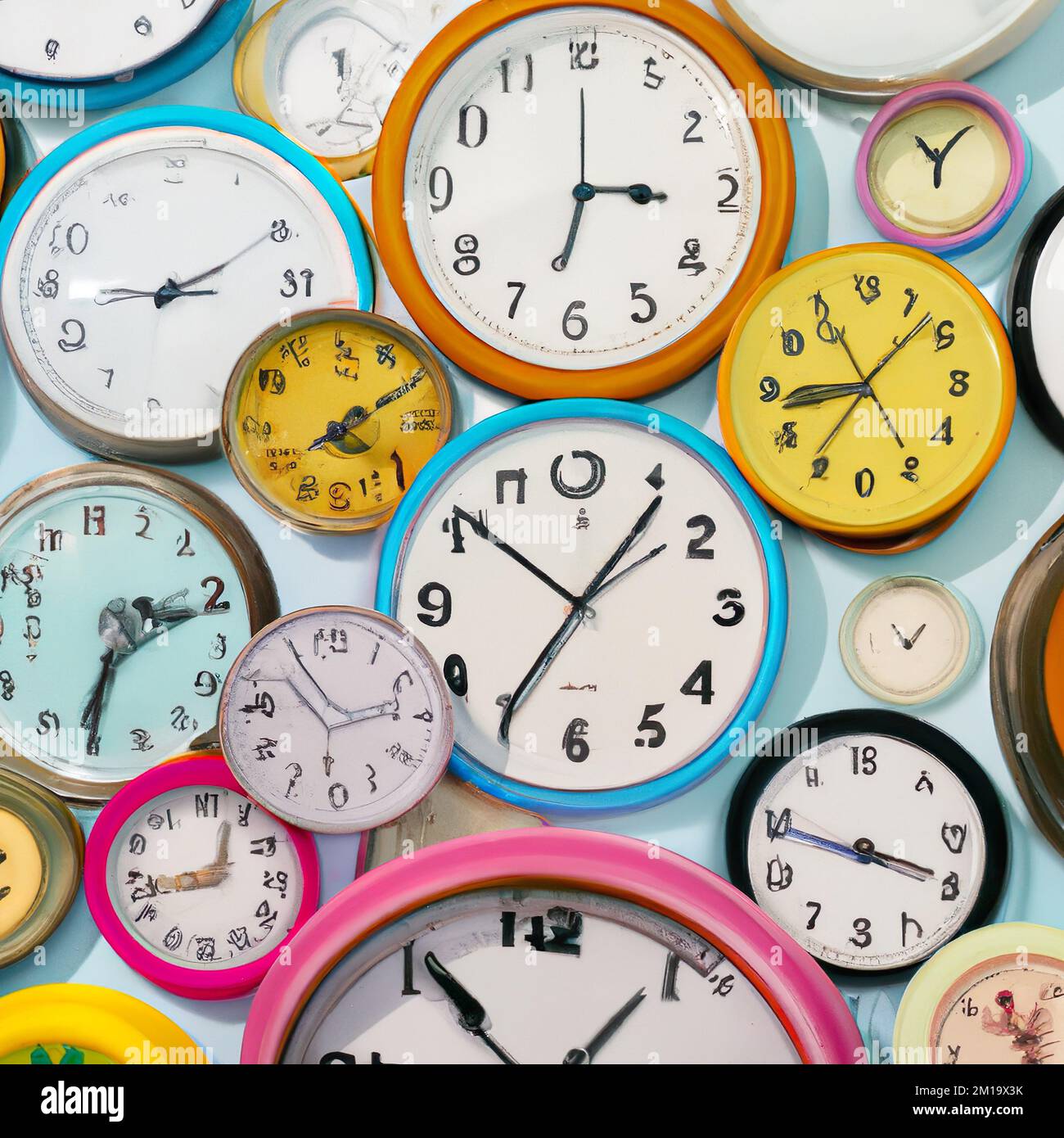 Many clocks hi-res stock photography and images - Alamy