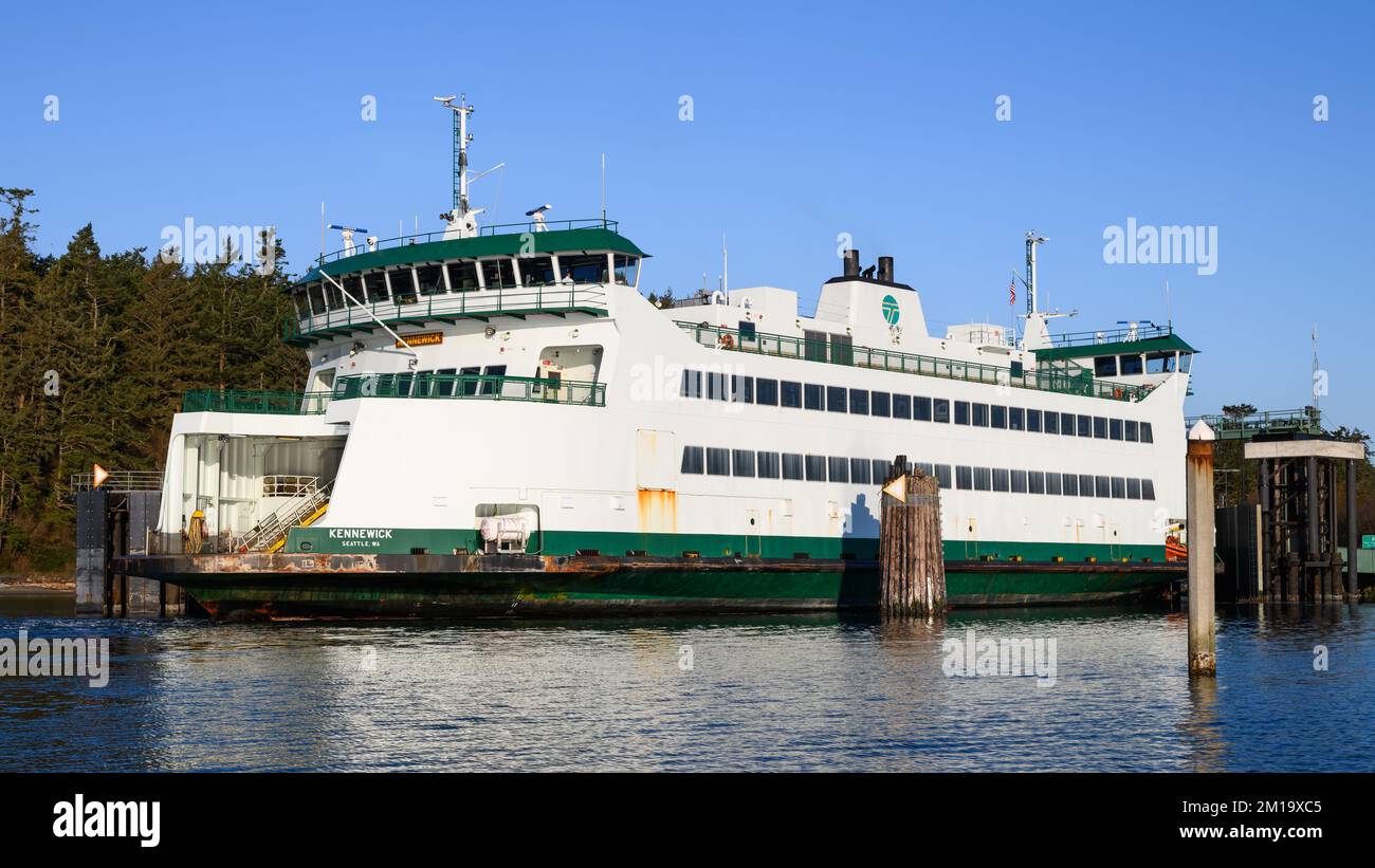 Coupeville, WA, USA - February 18, 2020; Washington State Car Ferry MV ...