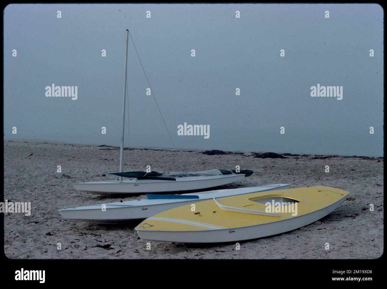 Trio , Sailboats. Edmund L. Mitchell Collection Stock Photo - Alamy