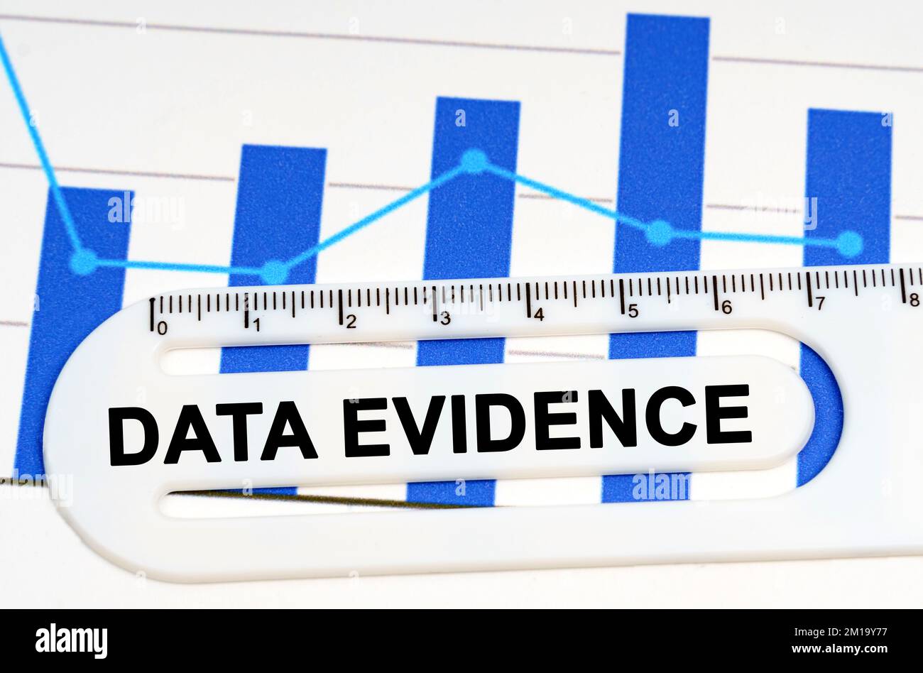 Economy concept. On the sheet with graphs there is a white ruler with ...