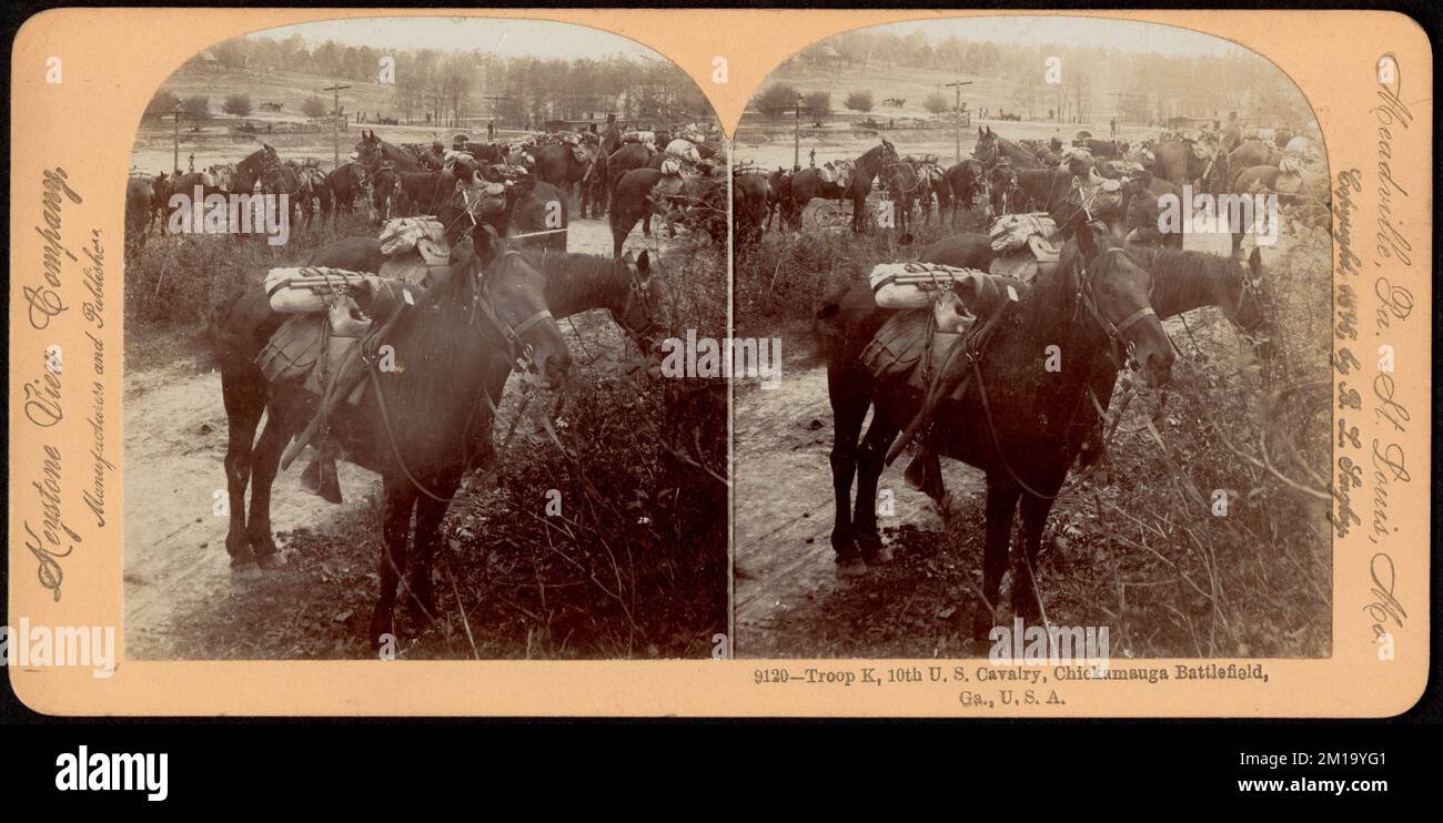 Troop K. 10th U.S. Cavalry, Chickamauga Battlefield, Ga., U.S.A ...