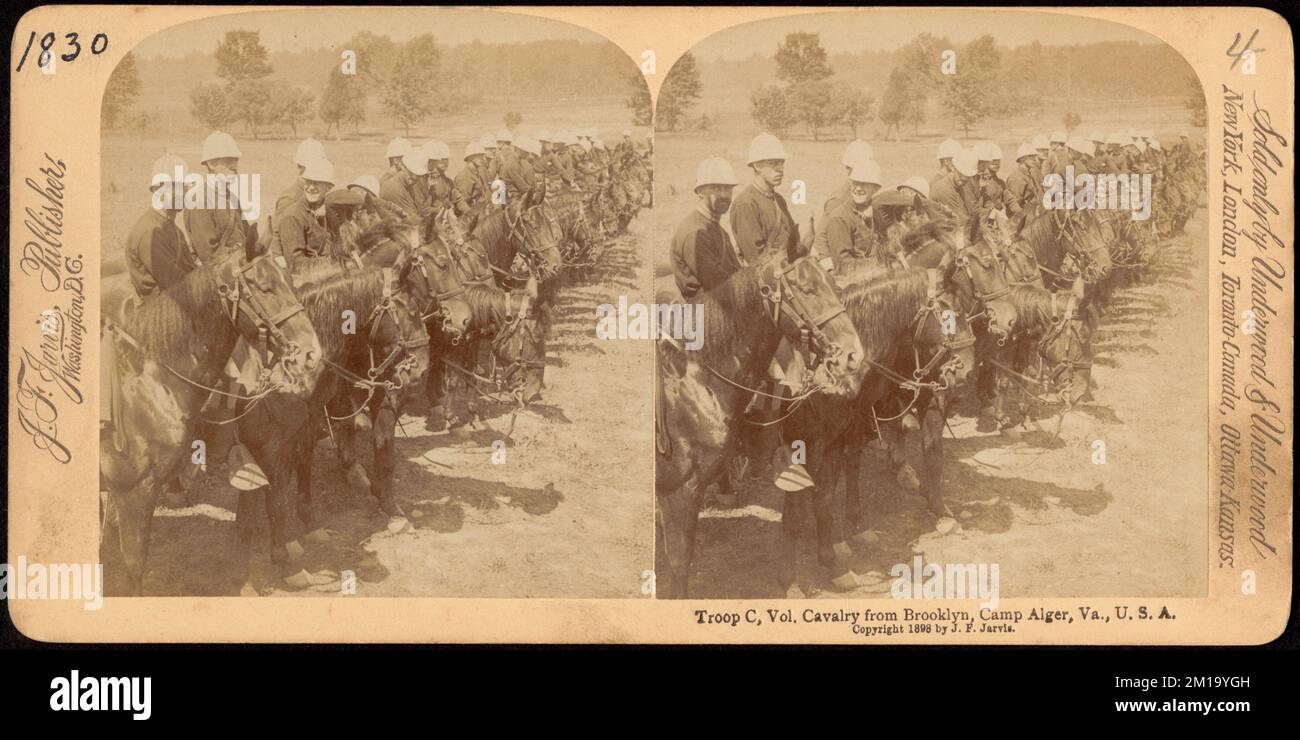 Troop C, Vol. Cavalry from Brooklyn, Camp Alger, Va., U.S.A. , Military ...